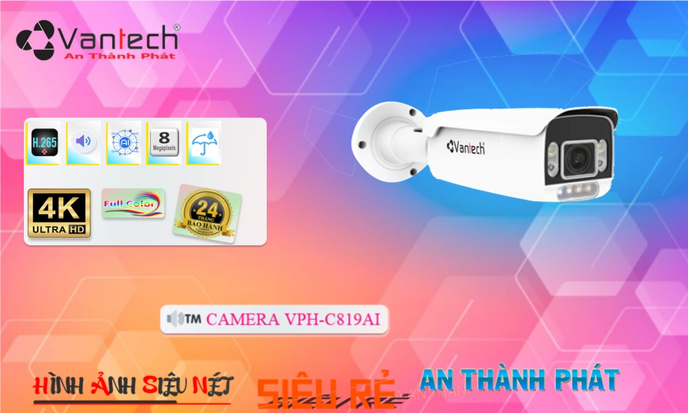 Camera VanTech Chất Lượng VPH-C819AI Lắp Đặt Tân Bình